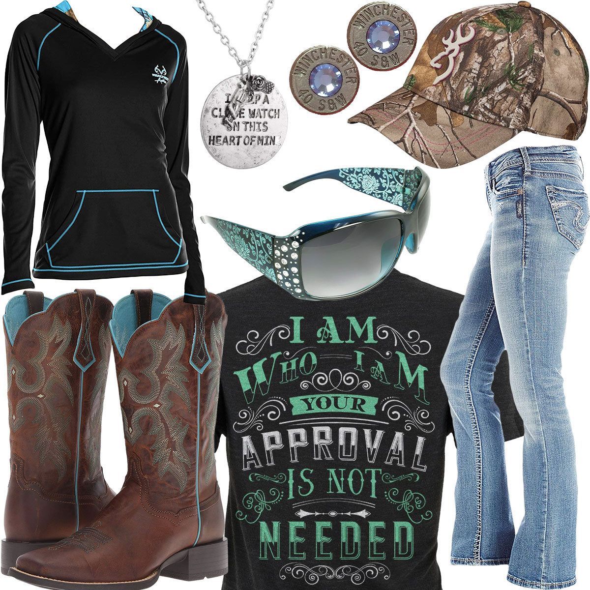 I Am Who I Am Ariat Boots Outfit – Clover + Cotton Co
