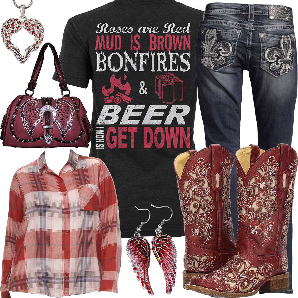 Bonfires & Beer Corral Boots Outfit – Real Country Ladies