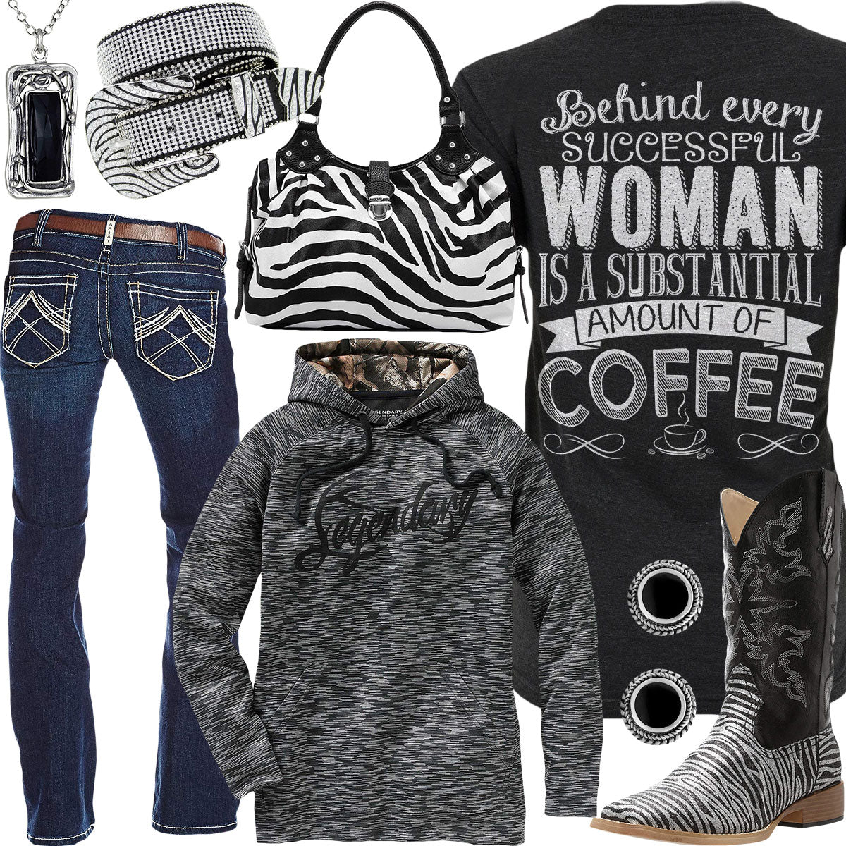 Amount Of Coffee Roper Boot Outfit – Clover + Cotton Co