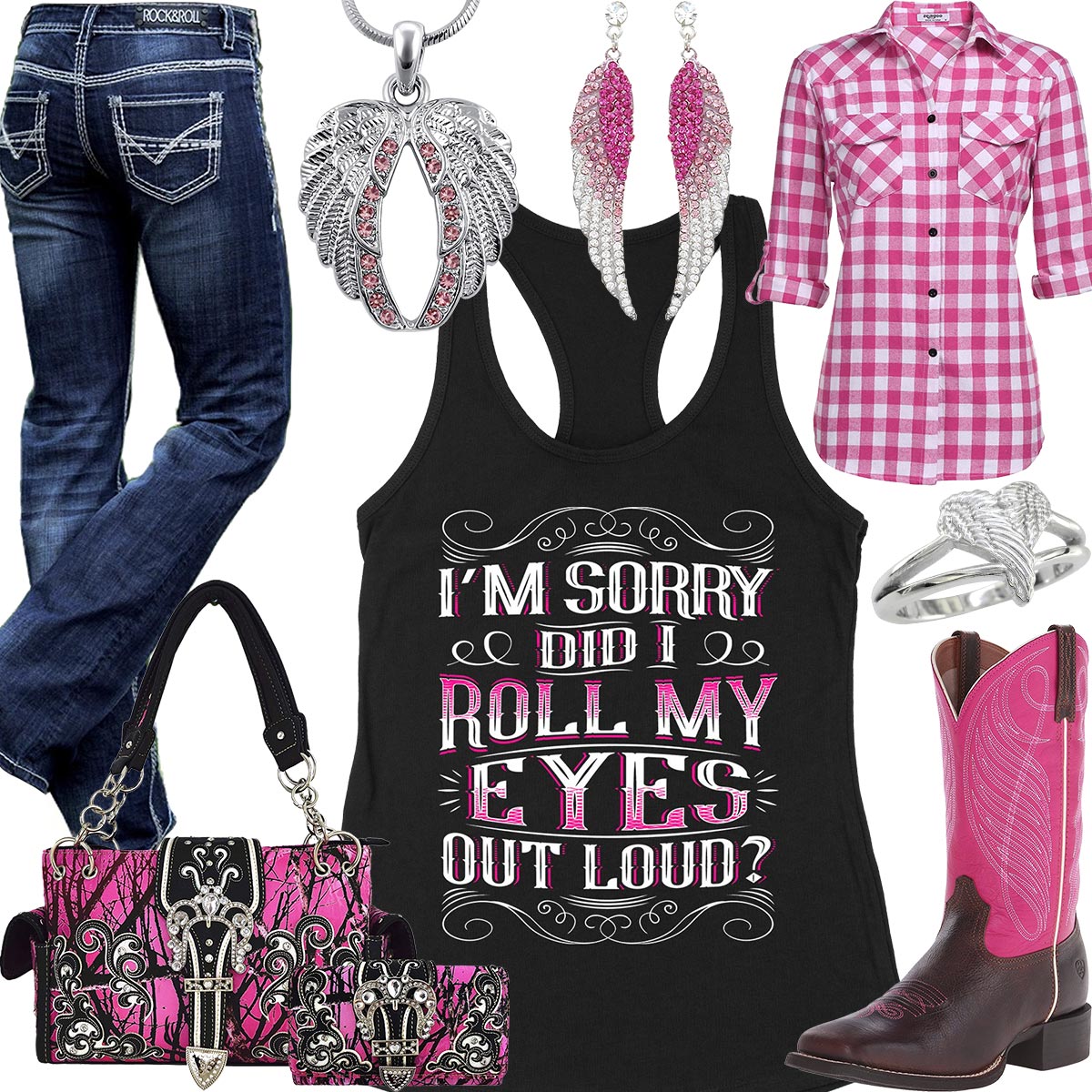 Roll My Eyes Out Loud Tank Top Outfit – Clover + Cotton Co