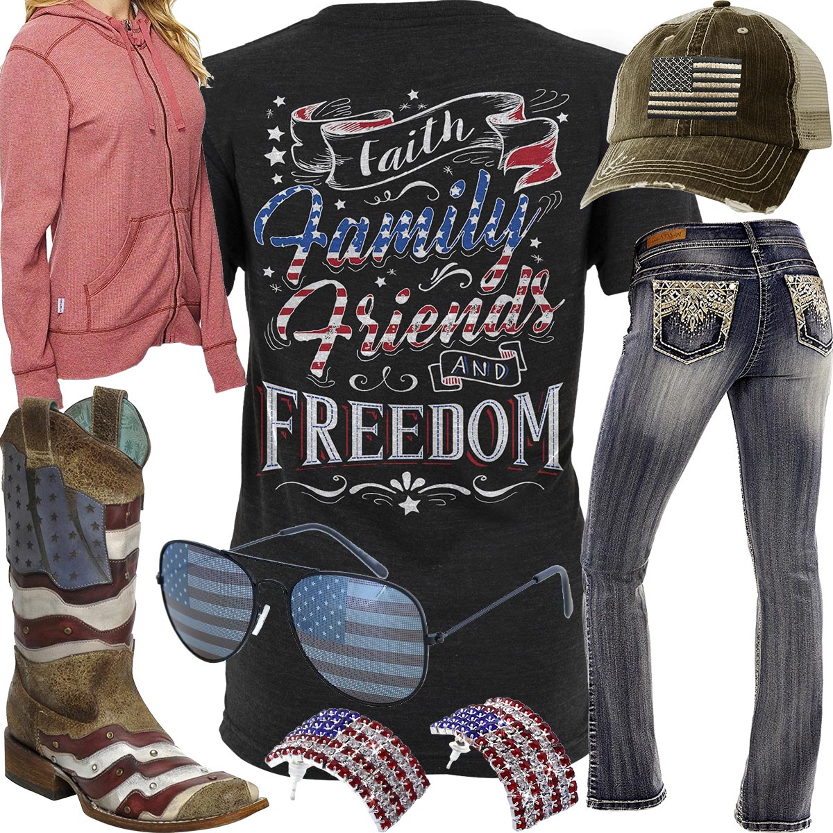 Faith, Family, Friends & Freedom Carhartt Hoodie Outfit – Clover ...
