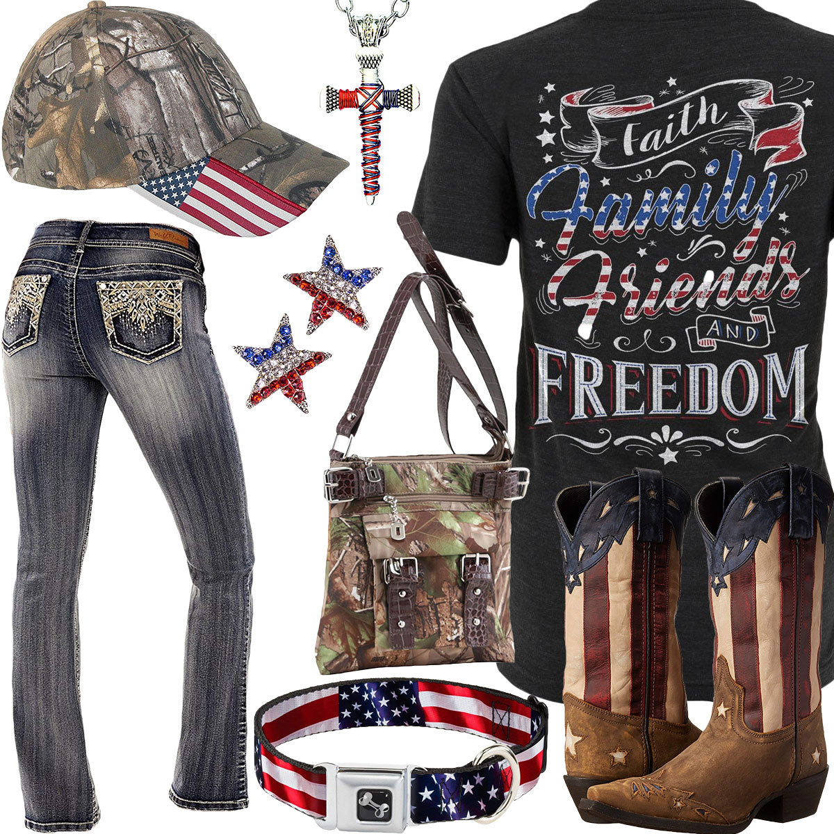 Faith, Family, Friends & Freedom Laredo Boot Outfit – Real Country Ladies