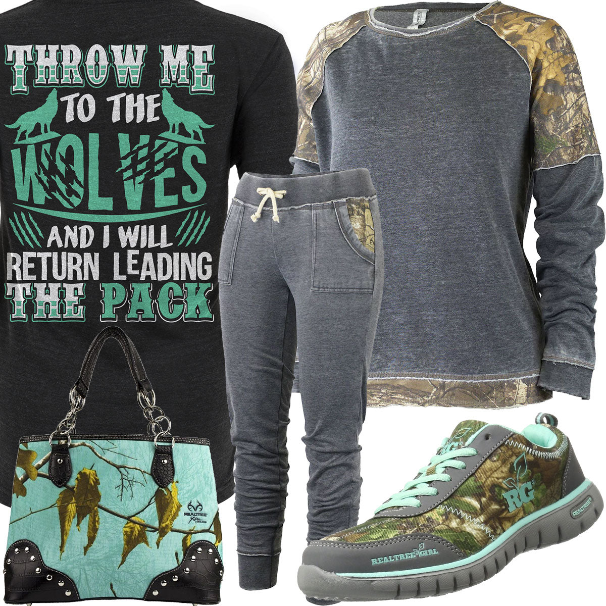 Leading The Pack Realtree Fleece Top Outfit – Clover + Cotton Co